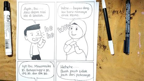 Cara Membuat Gambar Komik Lucu Youtube