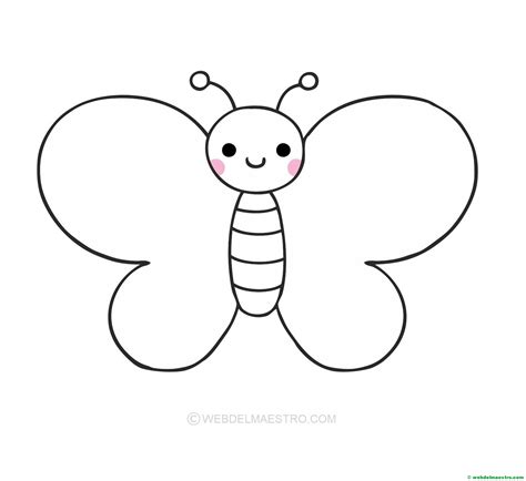 Mariposa Para Pegar Gomets Dibujo Web Del Maestro