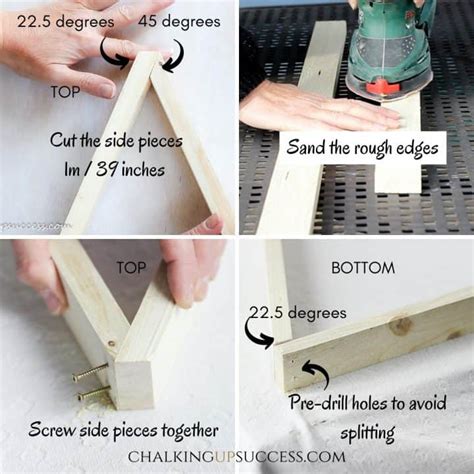 How To Make A Wooden Triangle Christmas Tree Chalking Up Success