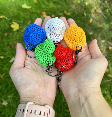 Voronoi 3d Printed Rubber Duck Keychain Get Ducked 4x4 Etsy