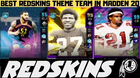 Madden 20 New Best Redskins Theme Team In Madden 20 Youtube