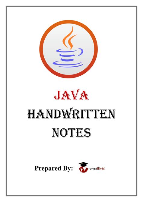 Solution Java Handwritten Notes Studypool