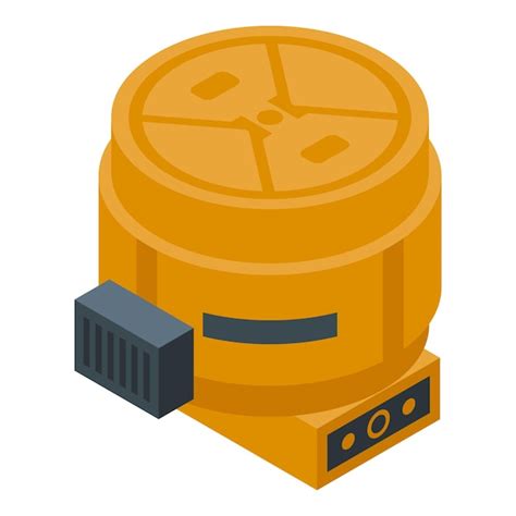 Icono de mezclador de cemento pequeño vector isométrico herramienta de
