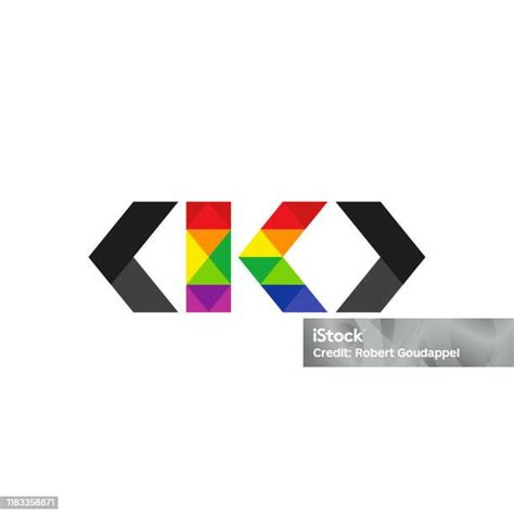벡터 로고 레터 K 개발자 로고 기업 비즈니스에 대한 스톡 벡터 아트 및 기타 이미지 기업 비즈니스 기하 도형 다중 색상 Istock
