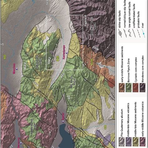 Schematic Map Showing The Main Geomorphic Indices Calculated At The