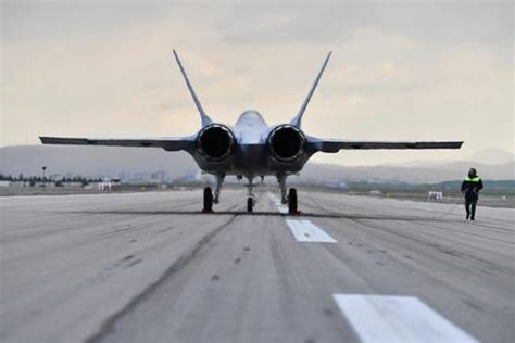 Turkish TF X Stealth Fighter Performs Taxiing Tests On The Runway Air
