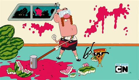 Image Uncle Grandpa Belly Bag And Pizza Steve In Pizza Steves