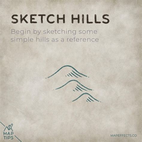 How To Draw Forests On Mountains And Hills Fantasy Map Tip Map Effects