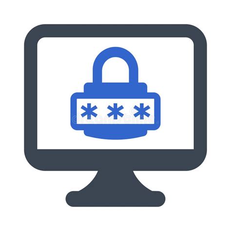 Computer Password Icon Stock Vector Illustration Of Icon 274945008