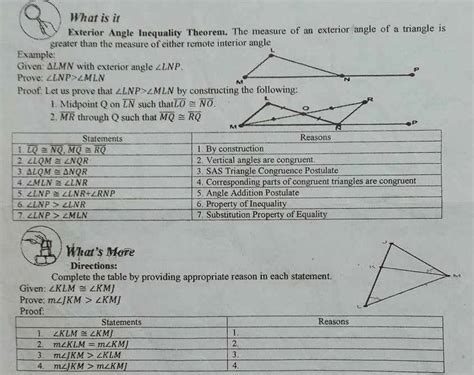 Solved What Is It Exterior Angle Inequality Theorem The Measure Of An Exterior Angle Of A