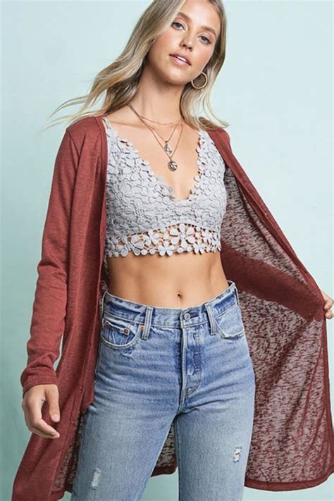 Crochet Lace Bralette V Neckline Shopperboard