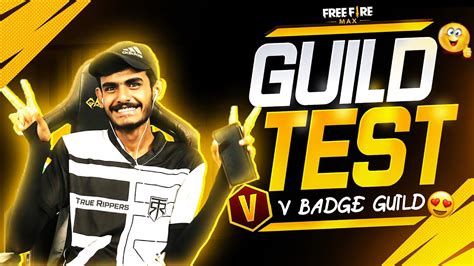 V BADGE GUILD TEST KANNADAFREE FIRE YouTube