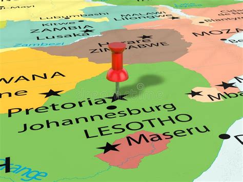 Percevejo No Mapa De Pretoria Ilustração Stock Ilustração de lugar