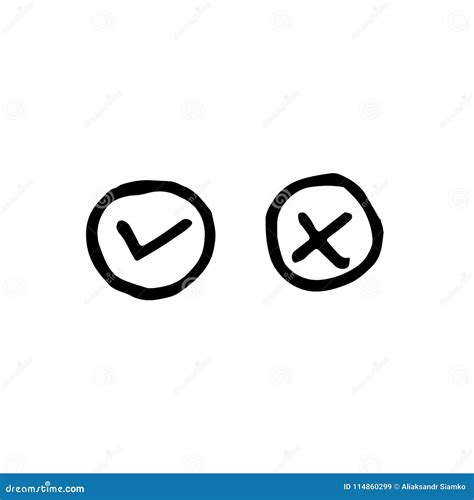 Handdrawn Doodle Buttons Icon Hand Drawn Black Buttons Sketch Stock