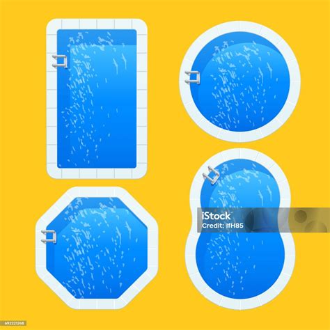 游泳池裡集向量圖形及更多一組物體圖片 一組物體 事件 卡通 Istock