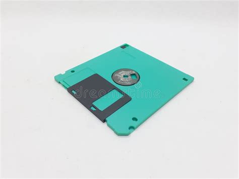 Vintage Photo Realistic Small Electronic Magnetic Floppy Disk For Old