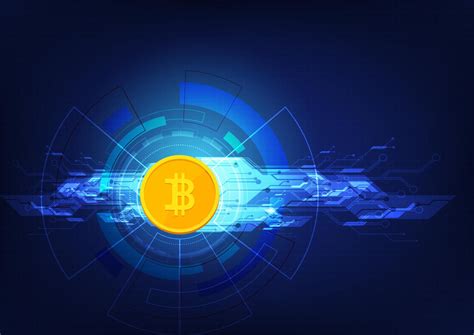 Abstract Bitcoin Crypto Currency Blockchain Technology Background