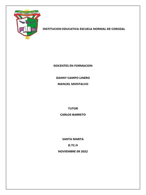 Actividad Componente Comunitario Cuadro Pni Cat Cienaga Pdf Comunidad