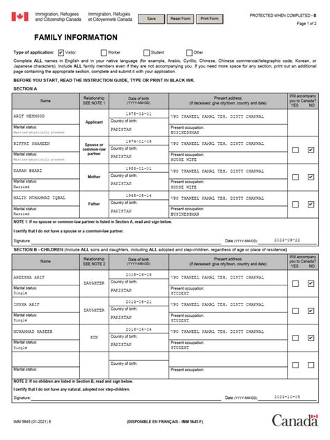 Imm 5645 E Pdf Government Human Migration