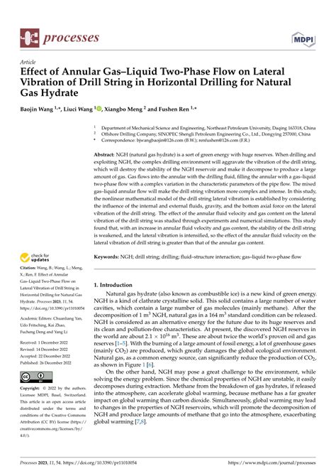 Pdf Effect Of Annular Gas Liquid Two Phase Flow On Lateral Vibration Of Drill String In