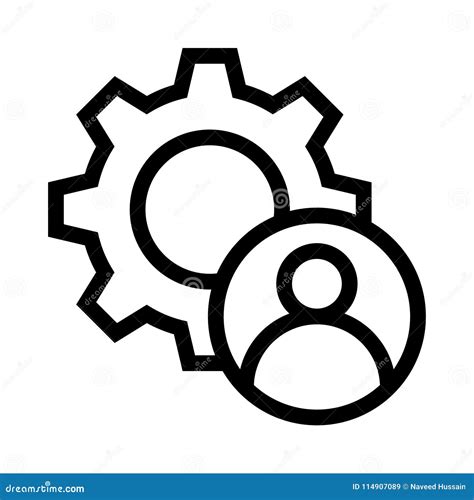 Account Setting Vector Line Icon Stock Vector Illustration Of Flat Glyphs 114907089