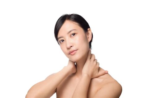 Portrait De La Belle Jeune Femme Asiatique Propre Concept De Peau Nue Fraîche Fille Asiatique