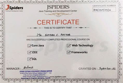 Completed Java Full Stack Course At J Spiders Suman Pattar Posted On The Topic Linkedin