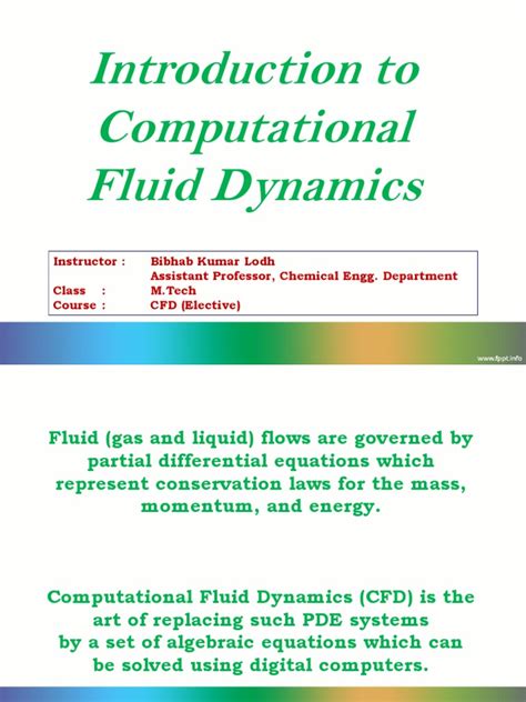 Cfd Class Mtech Pdf Computational Fluid Dynamics Fluid Dynamics