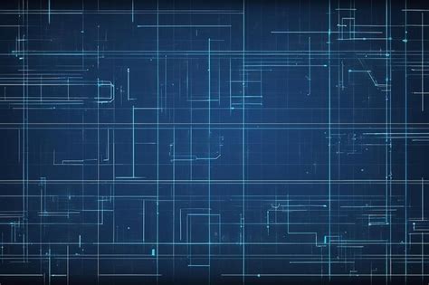 Premium Photo Blue Modern Technology Blueprint Grid Pattern Background