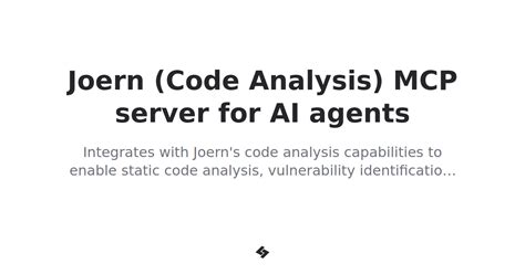 Joern Code Analysis Mcp Server For Ai Agents
