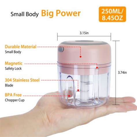 Mini Electric Garlic Chopper 8 45oz Cordless Food Processor Usb