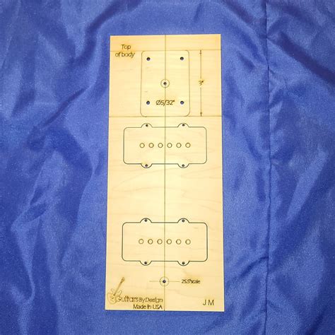 Guitar Body Pickup Route Template Jazzmaster Pickups Jm Reverb
