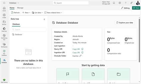 Create Database And Ingest Data Into KQL Table In Microsoft Fabric