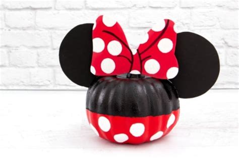 Minnie Mouse Pumpkin No Carve Pumpkin Craft Fun Money Mom