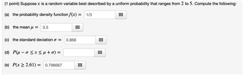Solved Point Suppose X Is A Random Variable Best Chegg