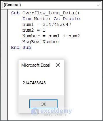 How To Solve Overflow Error In VBA 4 Easy Methods ExcelDemy