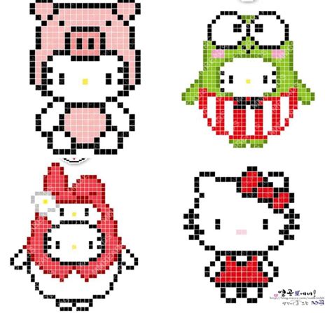 컬러비즈도안 펄러비즈도안 쉬운 캐릭터 만들기 네이버 블로그