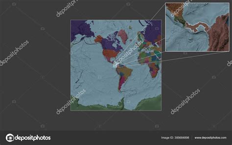 Expanded Enlarged Area Panama Extracted Large Scale Map World Leading