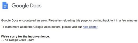 Google Docs Encountered An Error How To Fix It