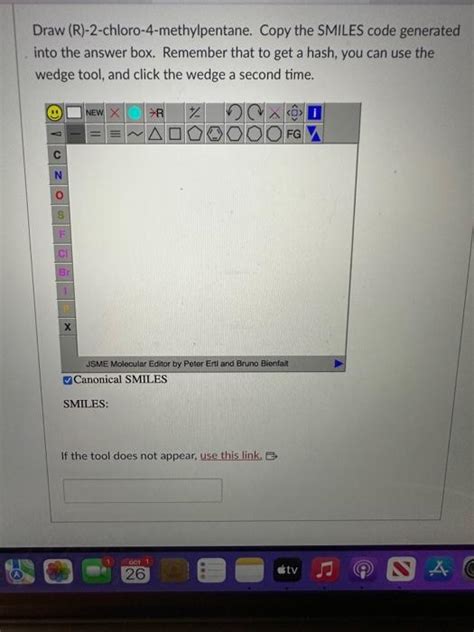 Solved Draw R Chloro Methylpentane Copy The SMILES Chegg