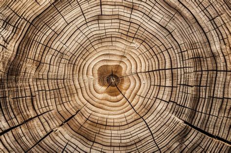 Cut Tree Exhibits Annual Growth History In Intricate Circle Patterns Stock Illustration