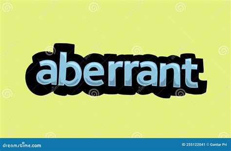 Aberrant Writing Vector Design On A Yellow Background Cartoondealer