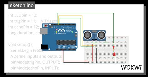Ultrasonic Led 1r Copy Wokwi Esp32 Stm32 Arduino Simulator