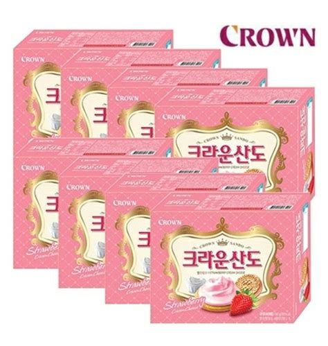 크라운산도 딸기크림치즈 161g X 8개 티몬