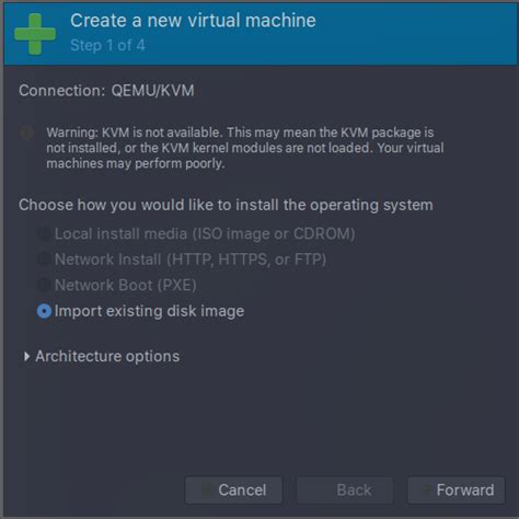 Linux Virt Manager KVM Is Not Available Unix Linux Stack Exchange