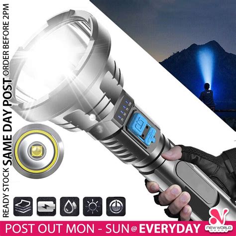 【ready Stock】flashlight Waterproof 3 Mode Led Torch Light Rechargeable