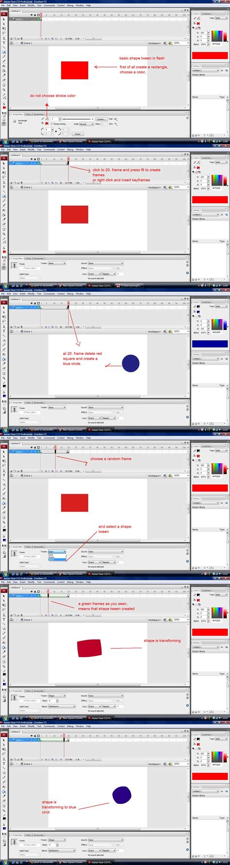 Basic Shape Tween With Flash By Ytech On Deviantart
