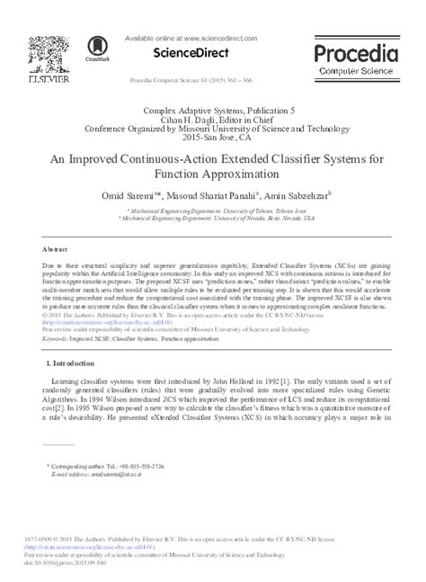 An Improved Continuous Action Extended Classifier Systems For Function