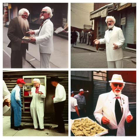 Colonel Sanders Dealing Finger Licking Good Drugs In A Back Alley