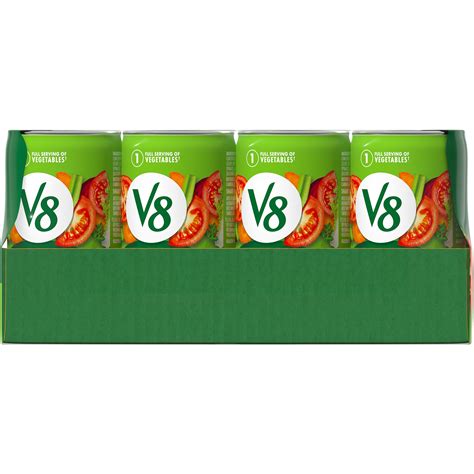 V8 Original 100% Vegetable Juice, 5.5 oz. Can (Pack of 24): Buy Online ...